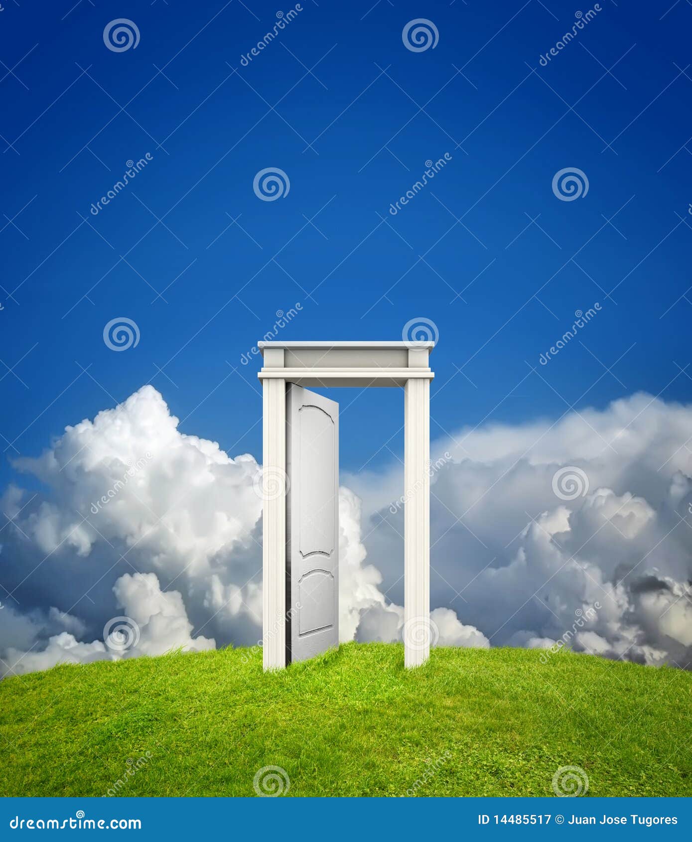 Open Doorway in Countryside Stock Image - Image of peace, background ...