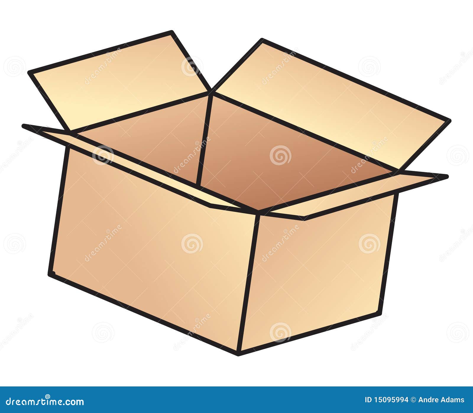 Open doos vector illustratie. Illustration of houder - 15095994