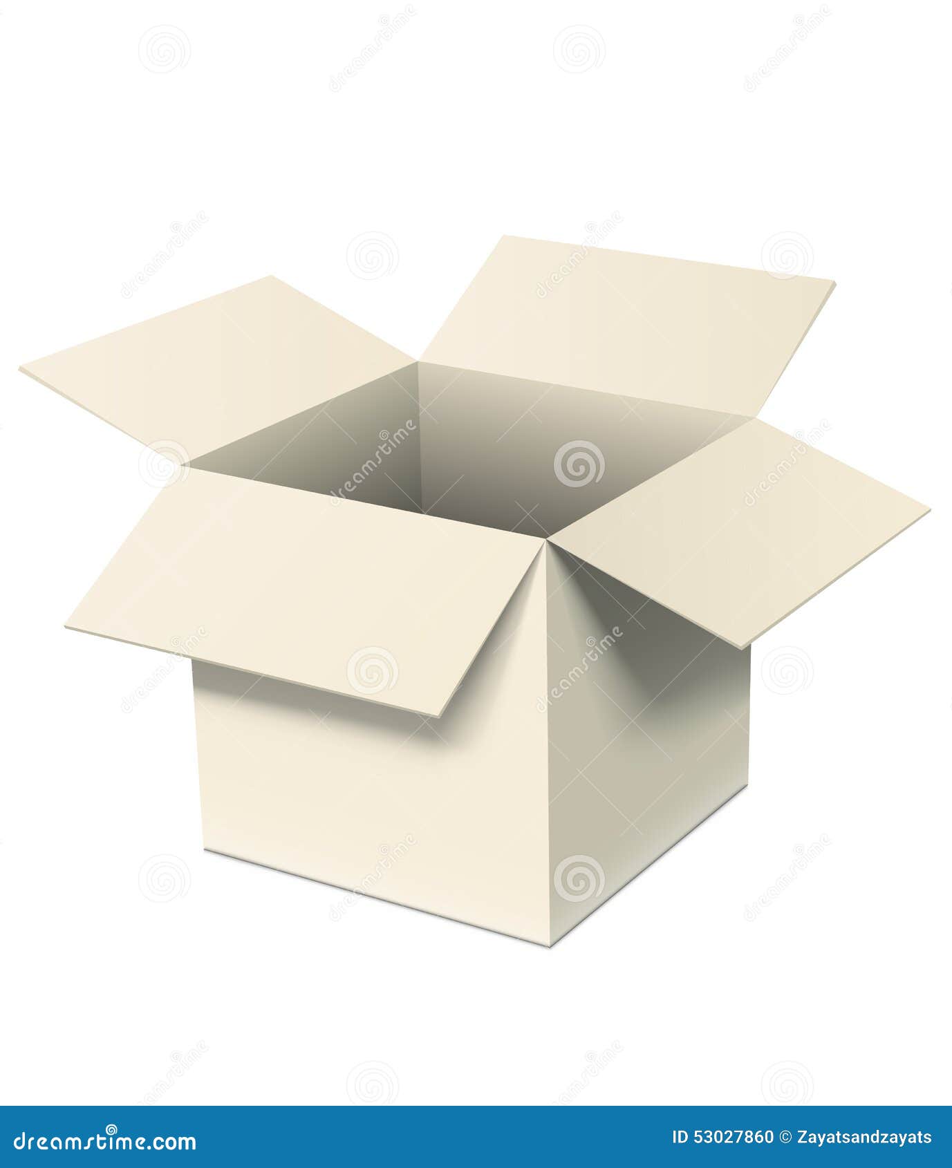 Open Doos vector illustratie. Illustration of bruin, vervoer - 53027860