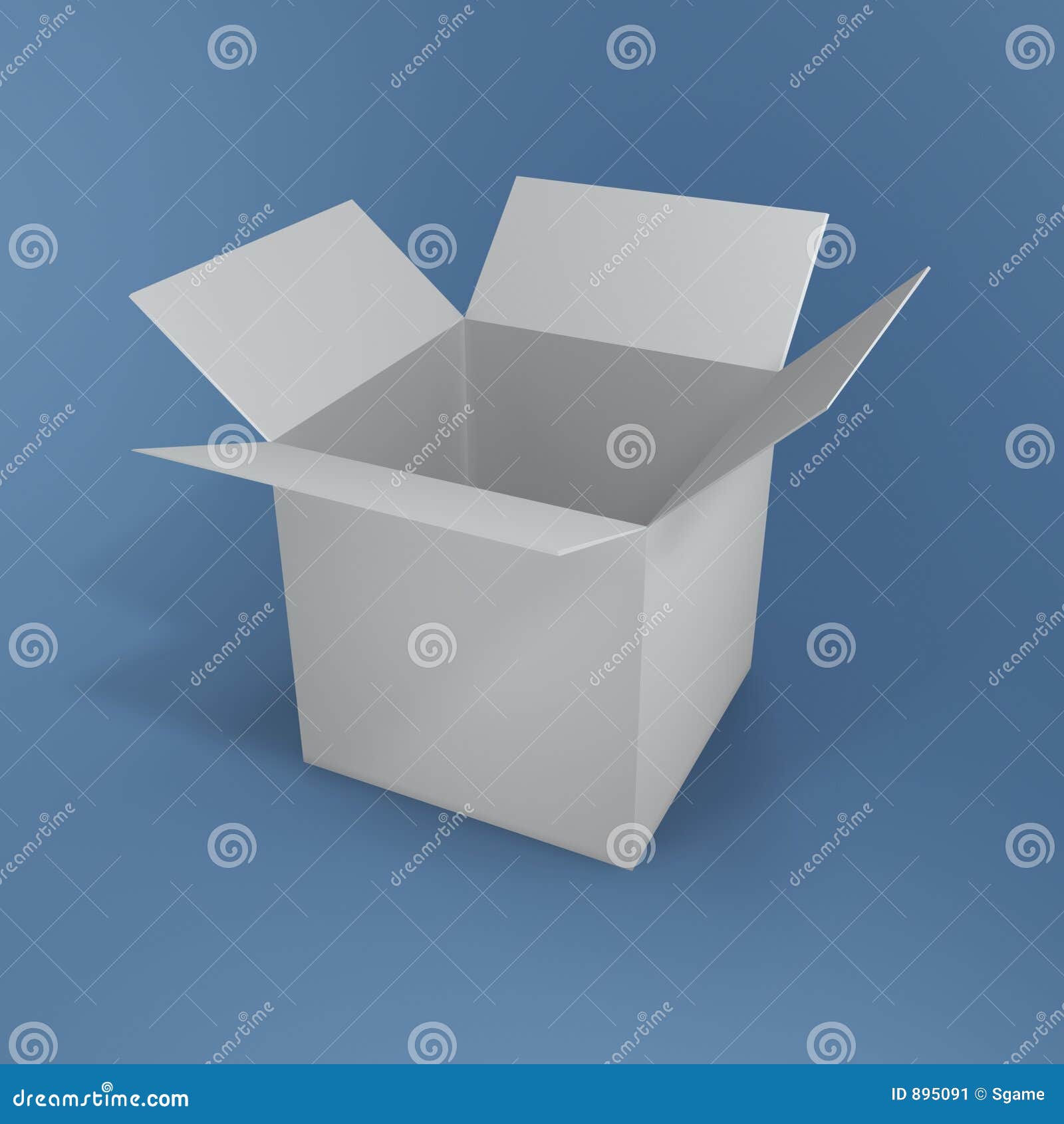 Open doos stock illustratie. Illustration of geïsoleerd - 895091