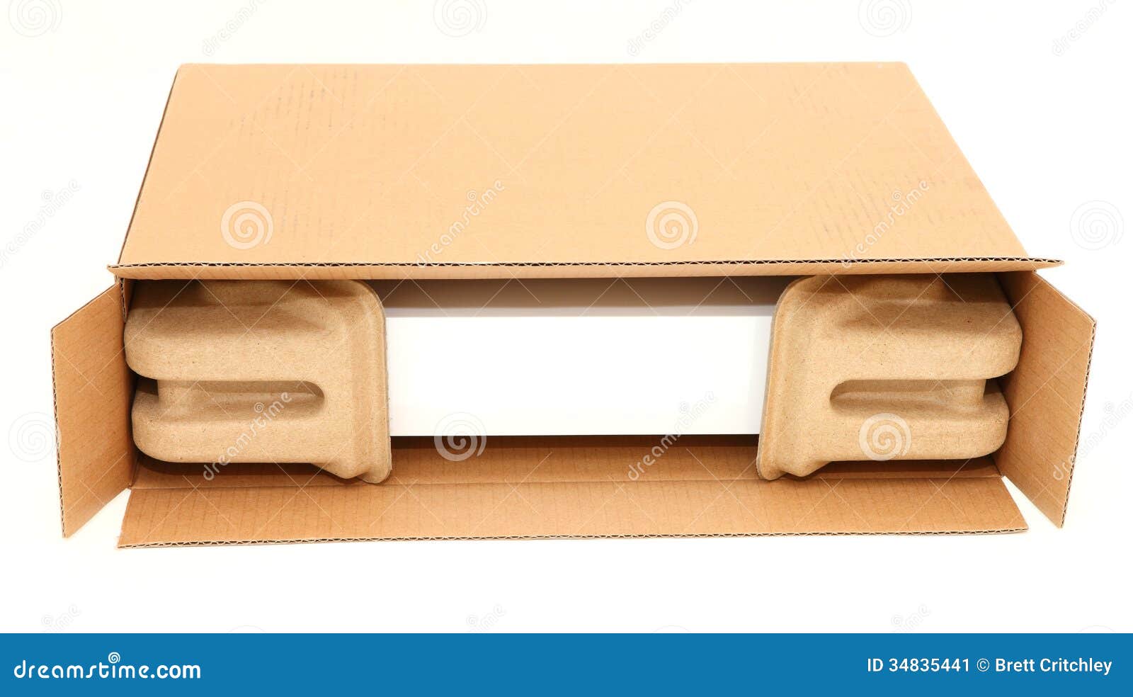 Open Doos Met Beschermende Verpakking Stock Afbeelding - Image of ...