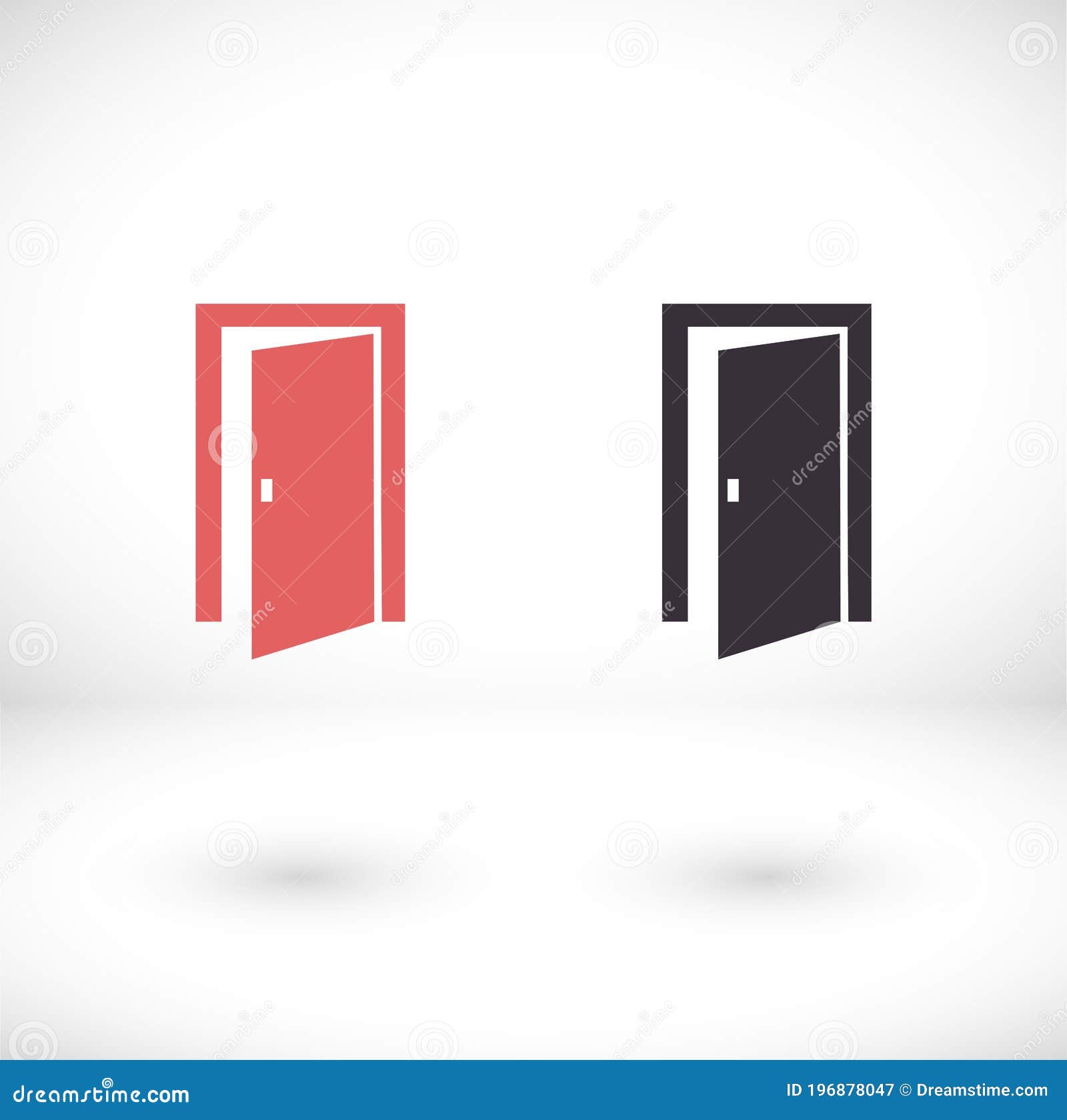 Open Double Door Outline Vector Icon. Linear Style Sign for Mobile ...
