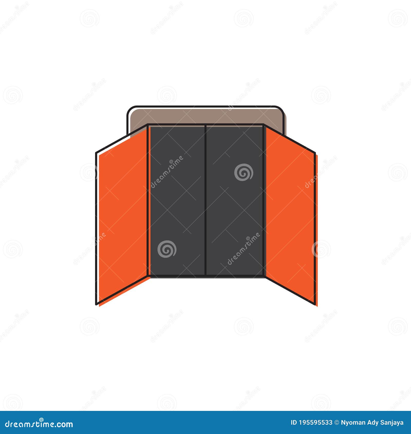 Open Double Door Vector Icon Symbol Isolated on White Background Stock ...