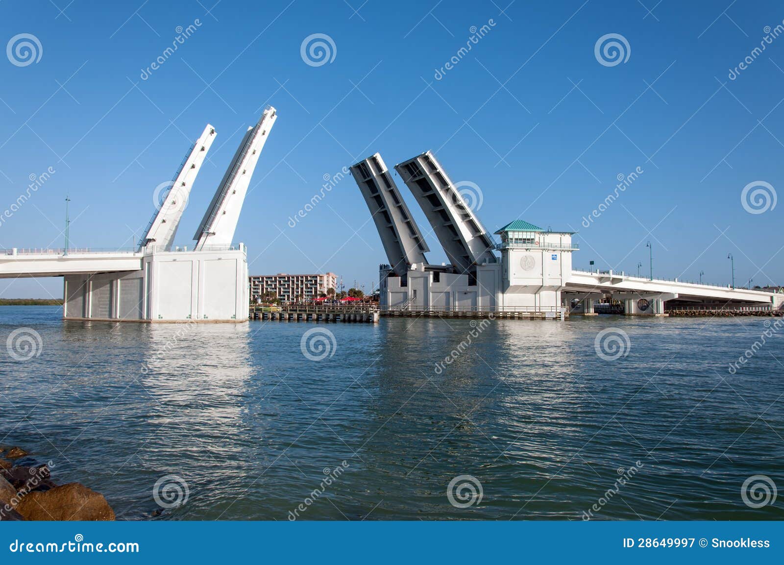 Open DrawBridge stock image. Image of blue, road, skyline - 28649997