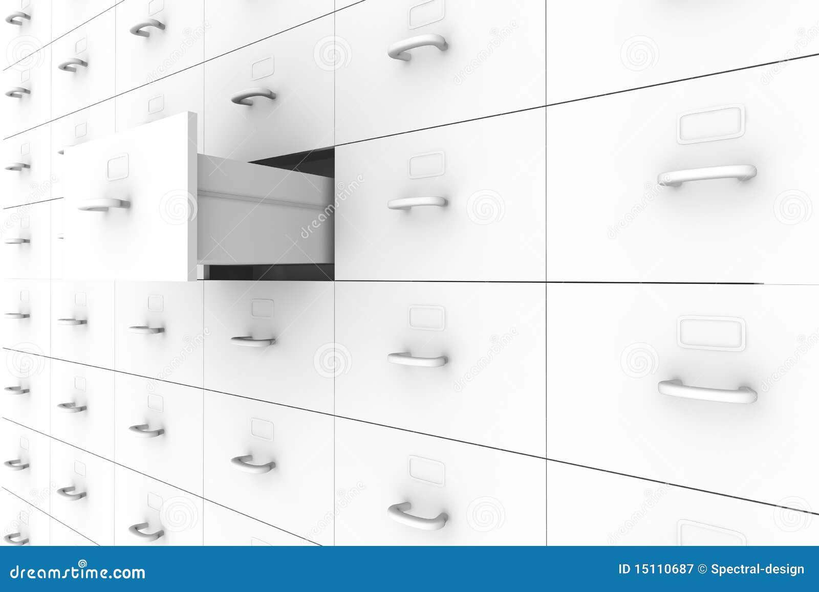 Open Drawer - Filing Cabinet Stock Illustration - Illustration of ...