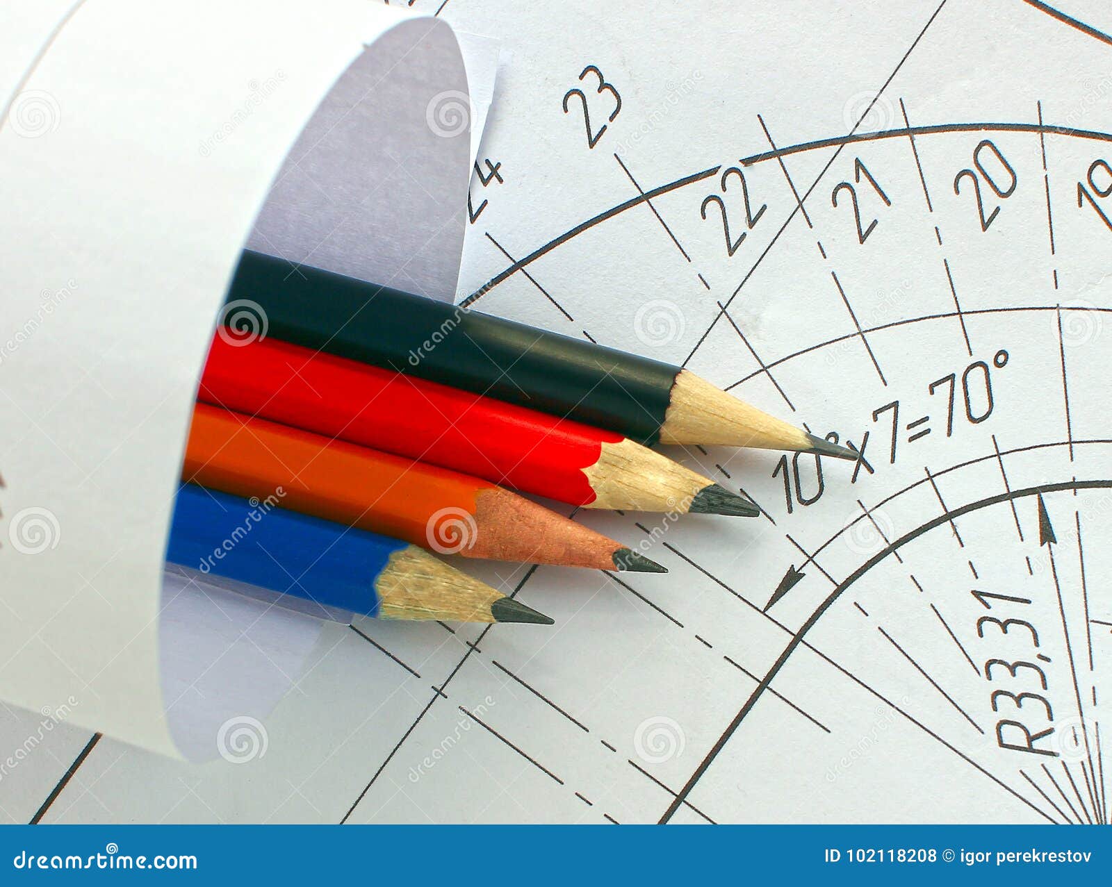 Open Drawings with a Pencil. Engineering and Design Stock Photo - Image ... Open Drawings with a Pencil. Engineering and Design Stock Photo - Image ...