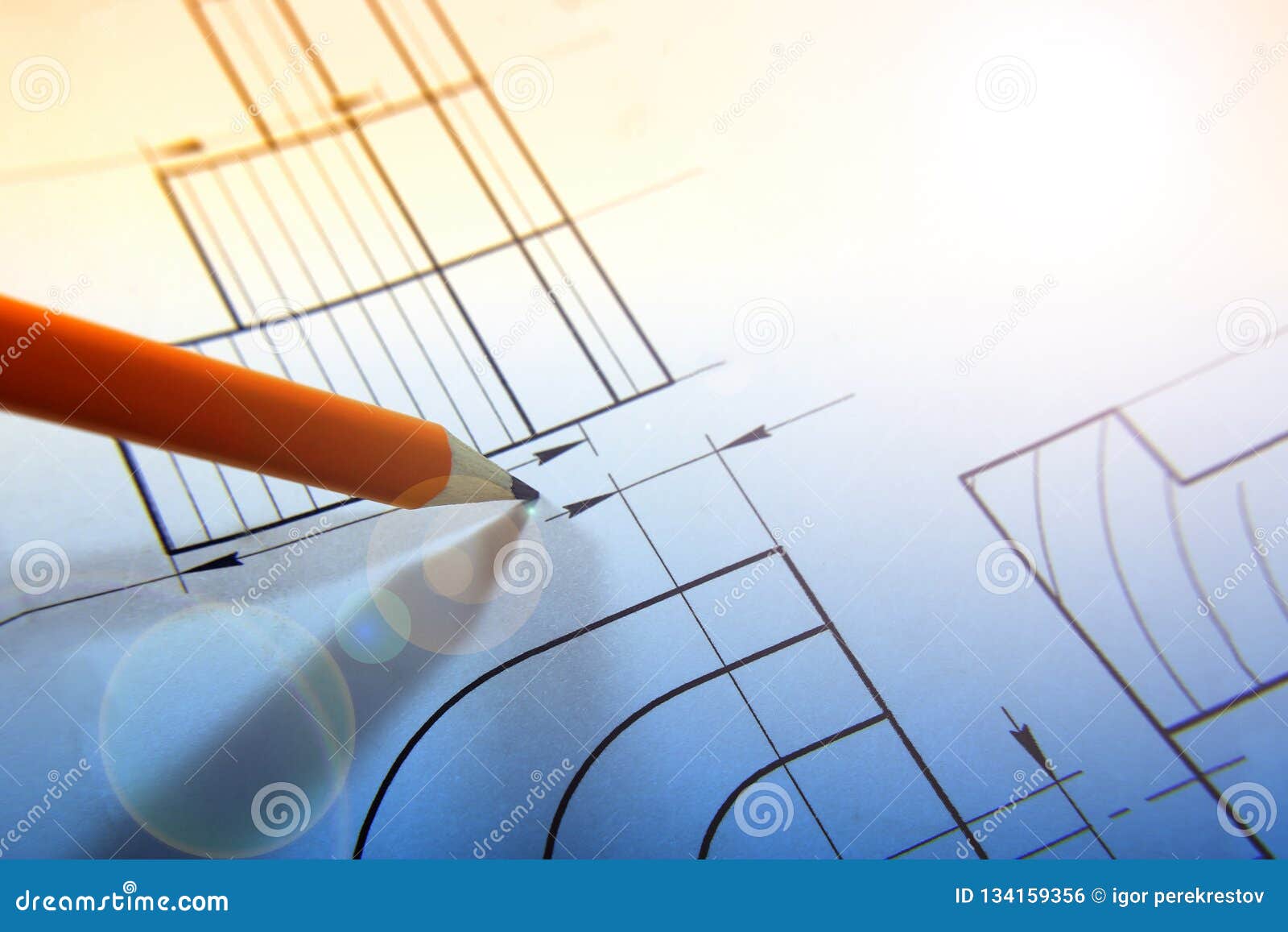 Open Drawings with a Pencil. Engineering and Design. Construction ...