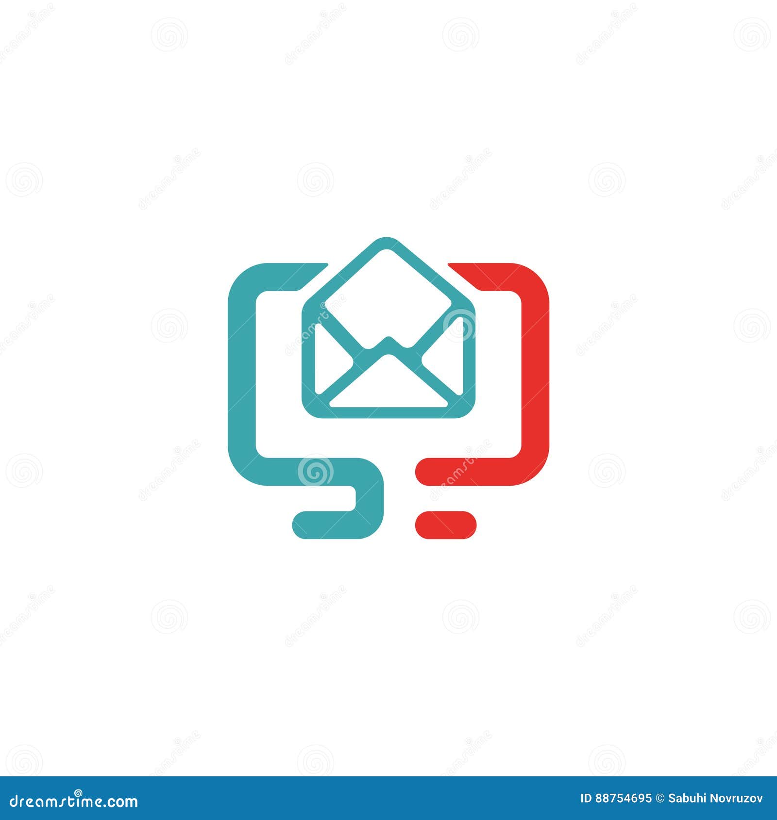Open E-mail Icon Vector Illustration. Stock Vector - Illustration of ...