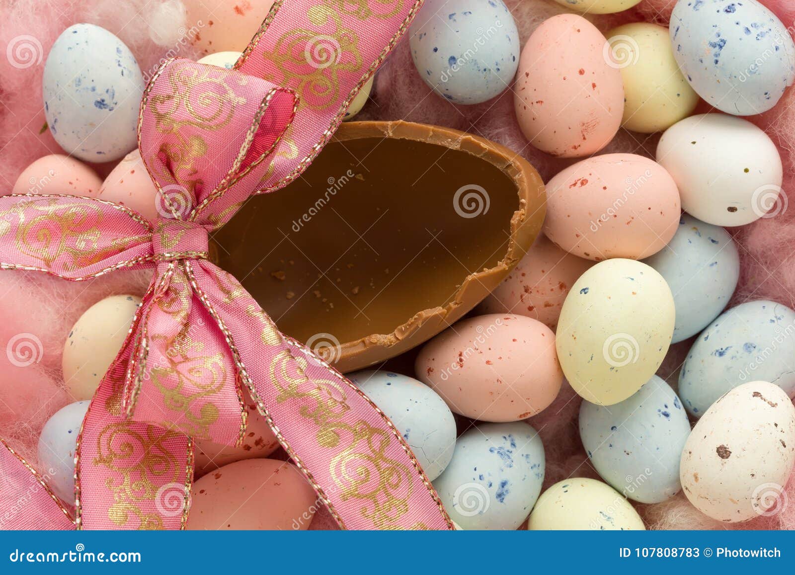 Open easter egg stock image. Image of colors, chocolate - 107808783