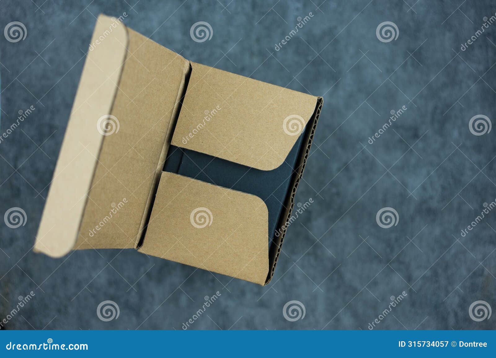 Open Ecological Packaging Box Made of Cardboard Stock Image - Image of ...