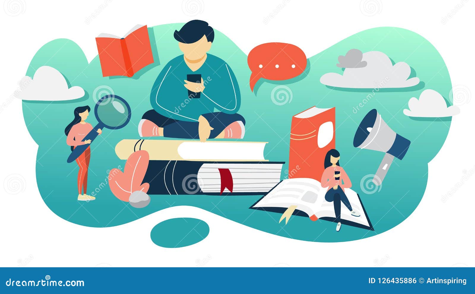 Open Education Concept. Getting Education in the Internet Stock Vector ...