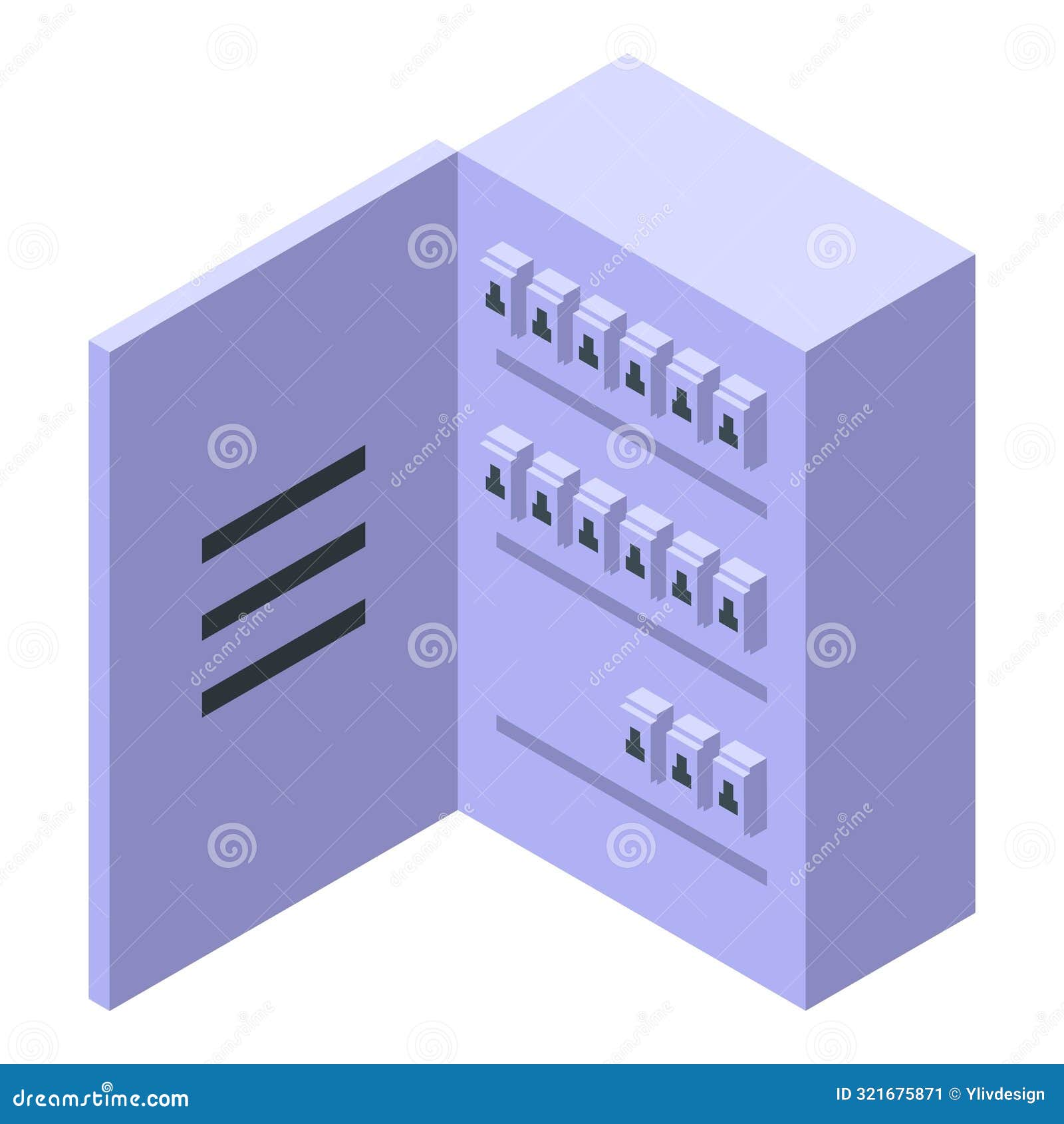 Open Electrical Panel Showing Circuit Breakers for Home Energy ...