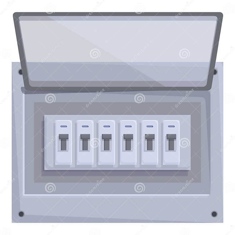 Open Electrical Panel Showing Circuit Breakers for Home Energy ...