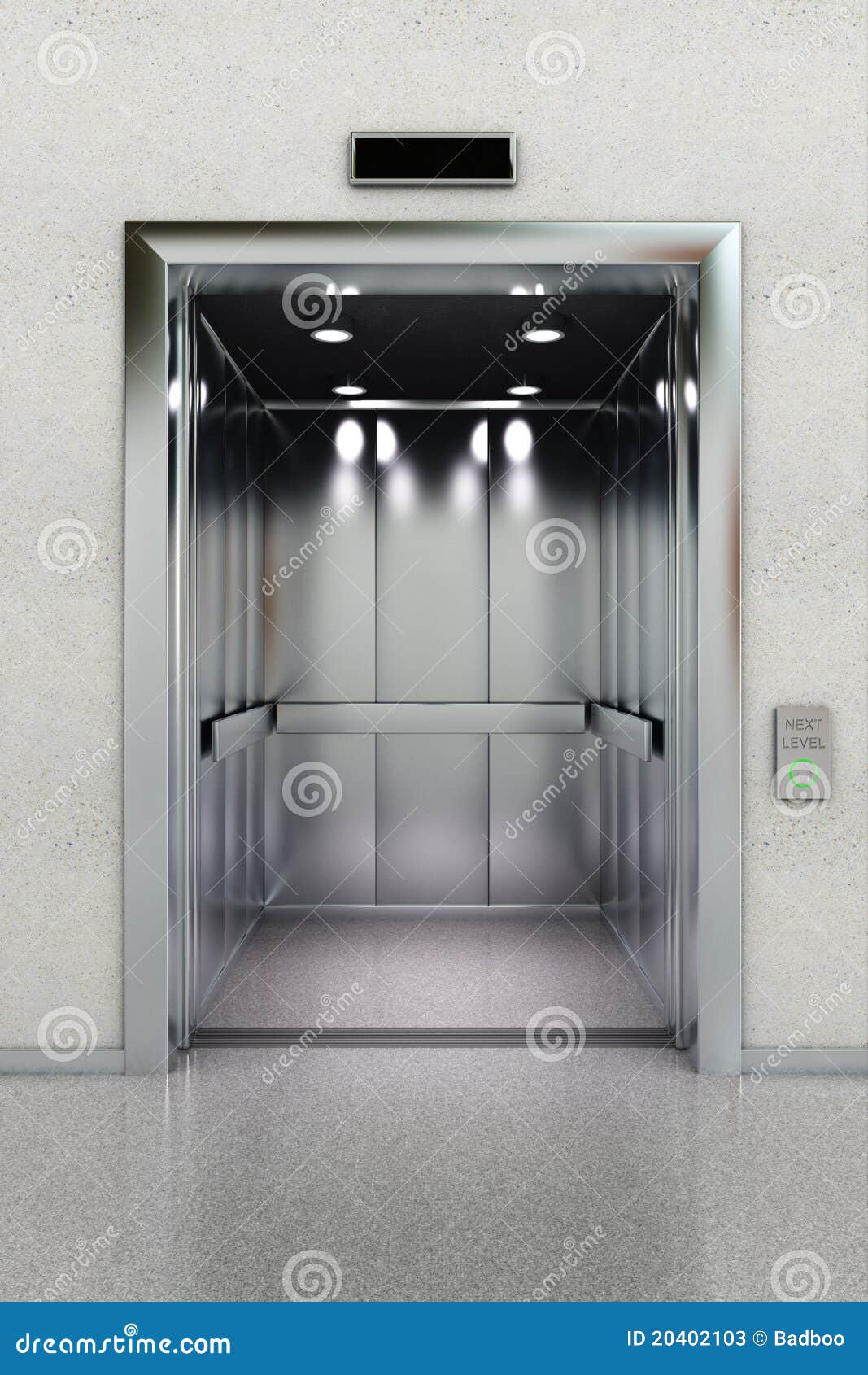 Open elevator stock illustration. Illustration of concrete - 20402103