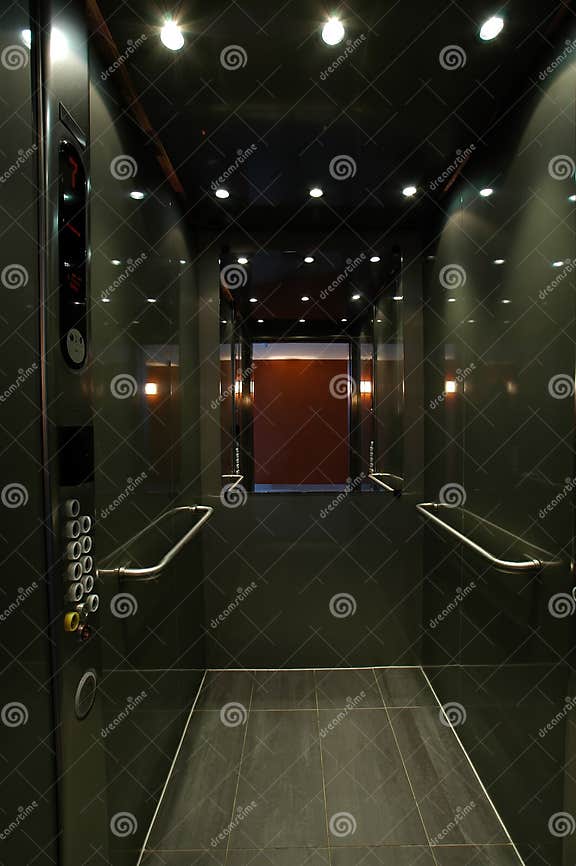 Open elevator stock image. Image of metallic, architecture - 5879585