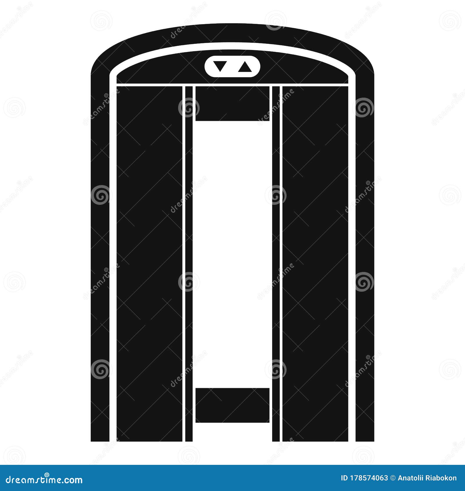 Open Elevator Icon, Simple Style Stock Vector - Illustration of lift ...