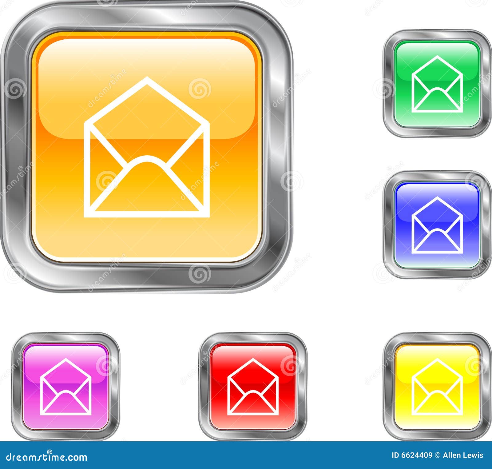 Open Email Button stock vector. Illustration of site, open - 6624409