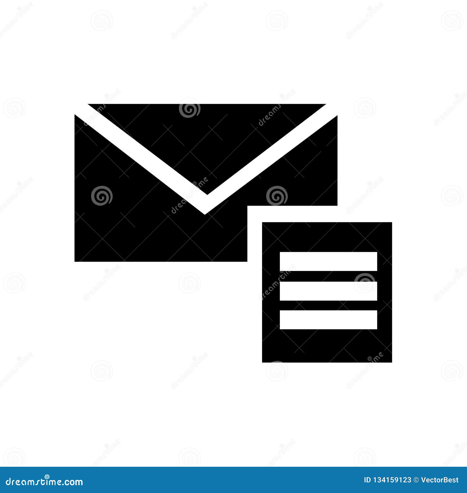 Open Email Icon Vector Sign and Symbol Isolated on White Background ...