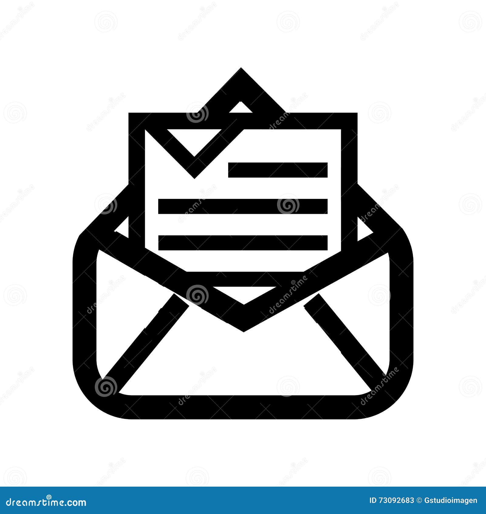 Open Email Setup Isolated Icon Design Stock Illustration - Illustration ...