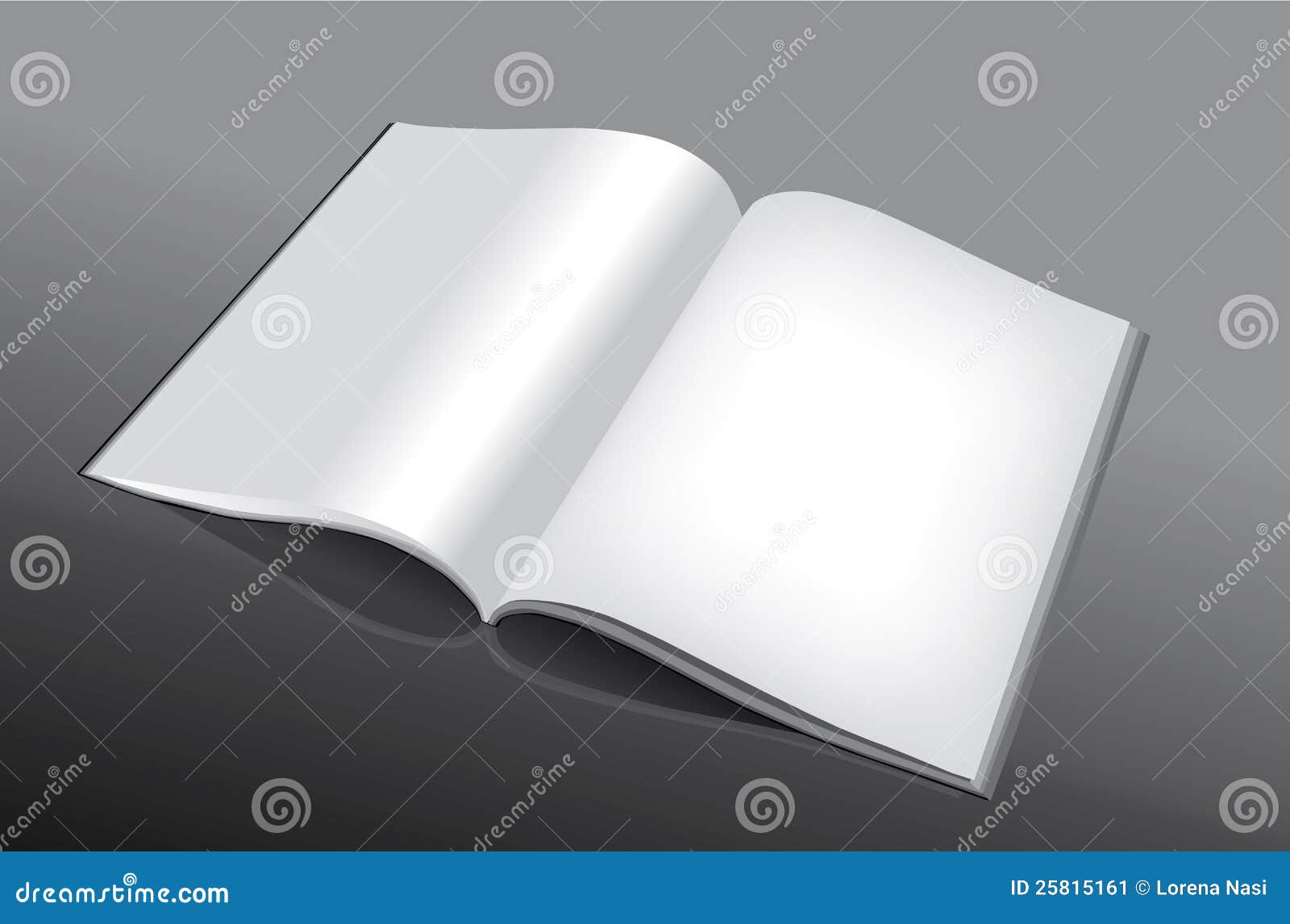 Empty Book Template. Standing Closed Book With White Cover. Vertical ...