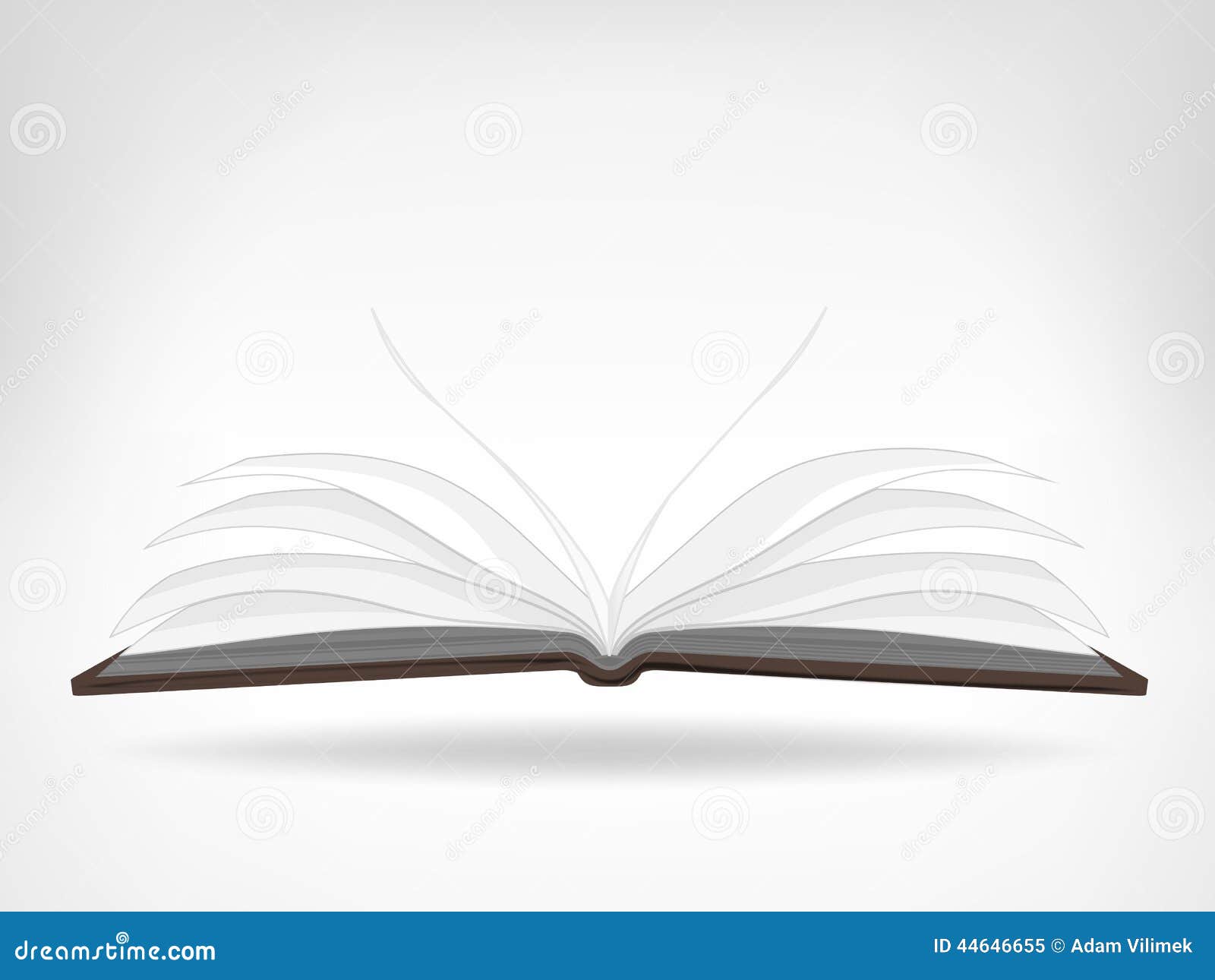 Open Empty Book Side View Isolated Object Stock Vector - Illustration ...
