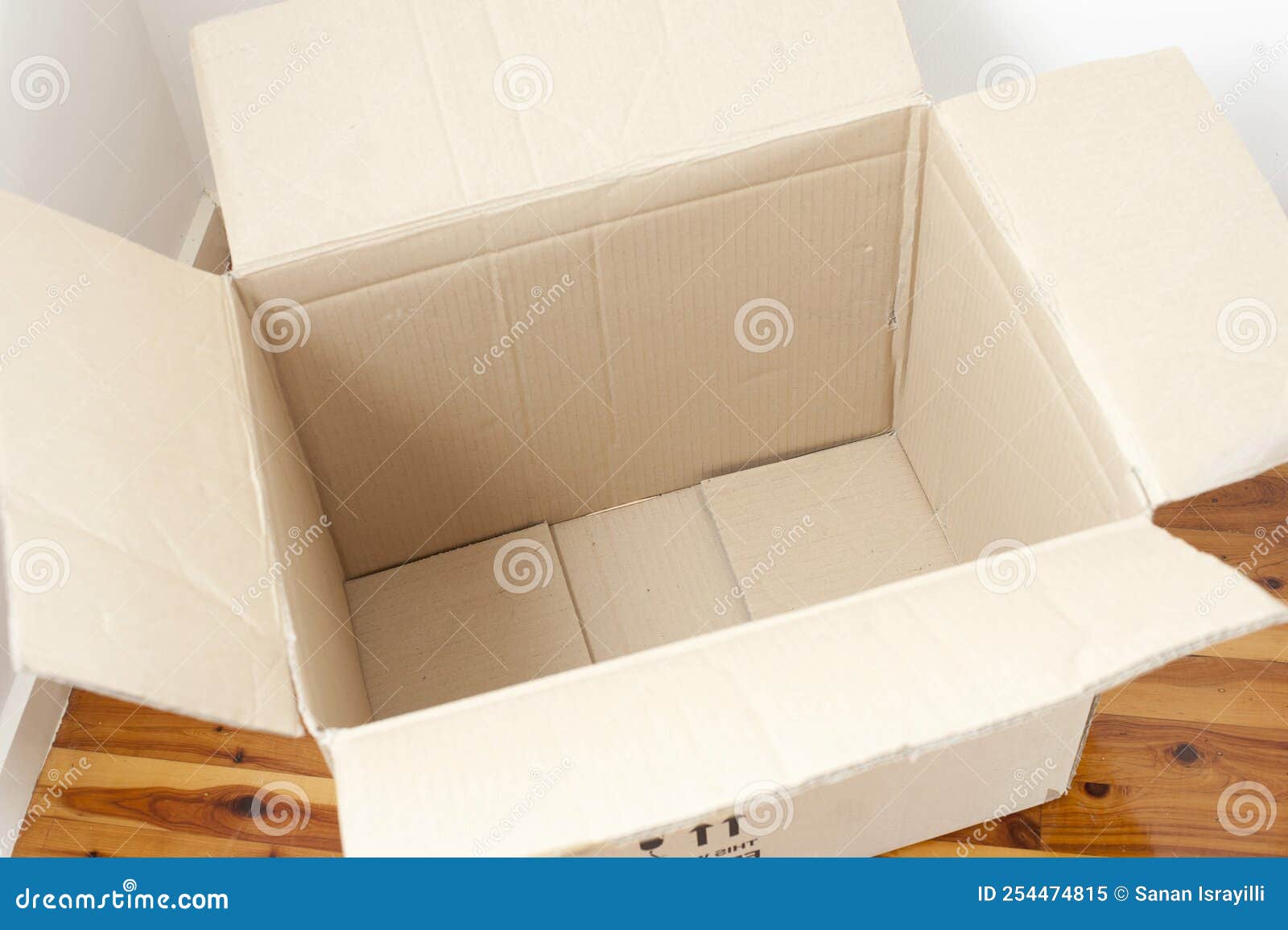 Open Empty Cardboard Box Container Stock Image - Image of vacant, case ...
