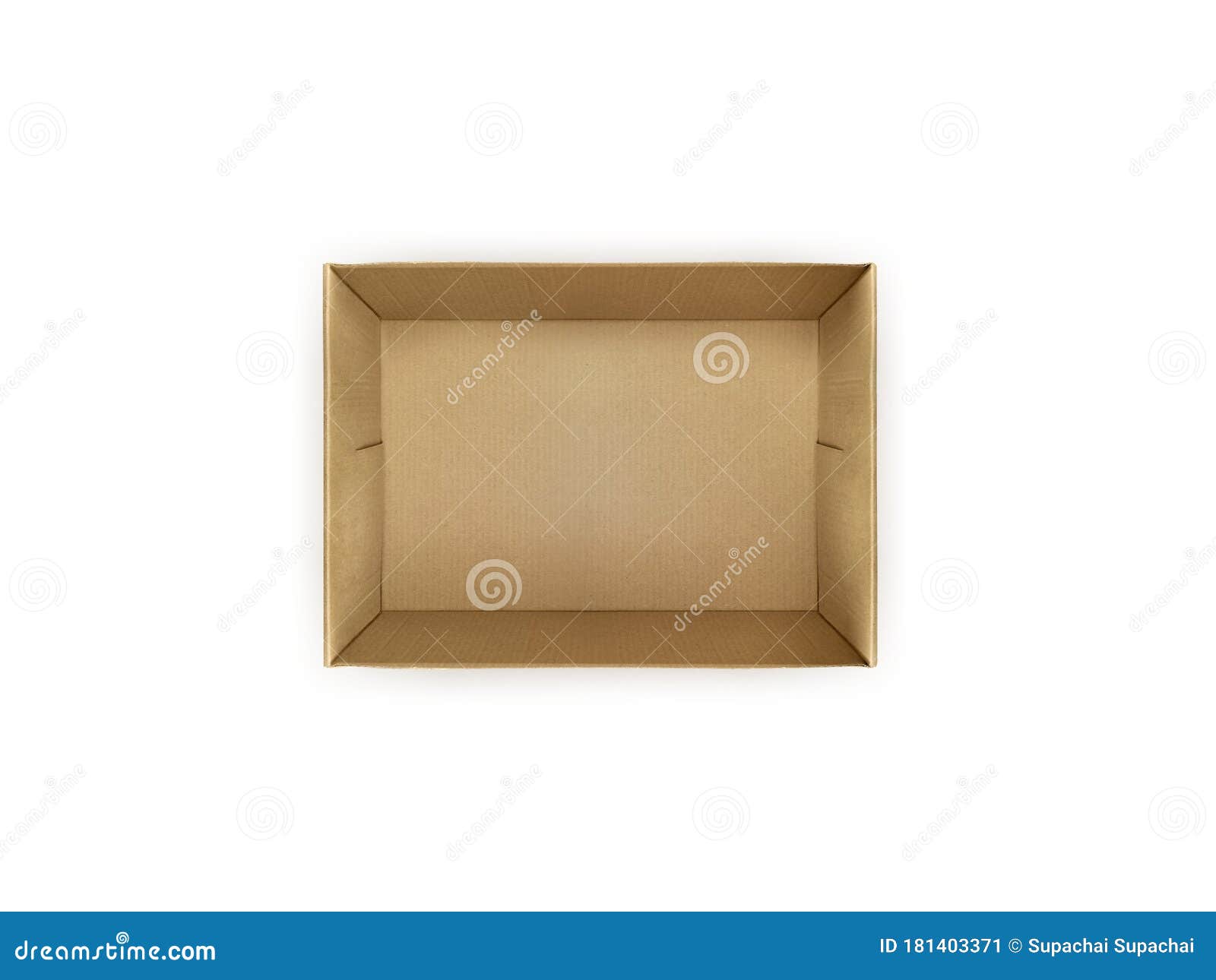 Open Empty Cardboard Box Isolated on White Background Stock Image ...