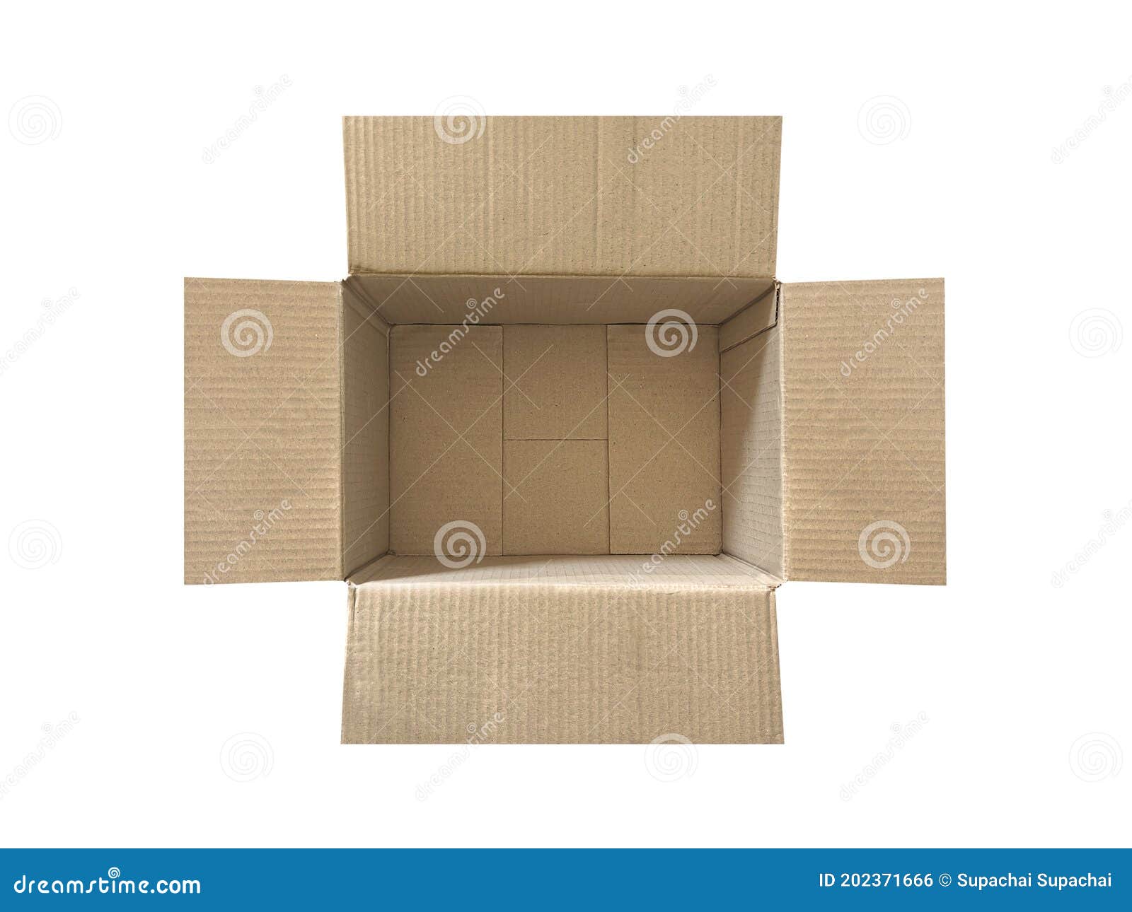 Open Empty Cardboard Box Isolated on White Background Stock Photo ...