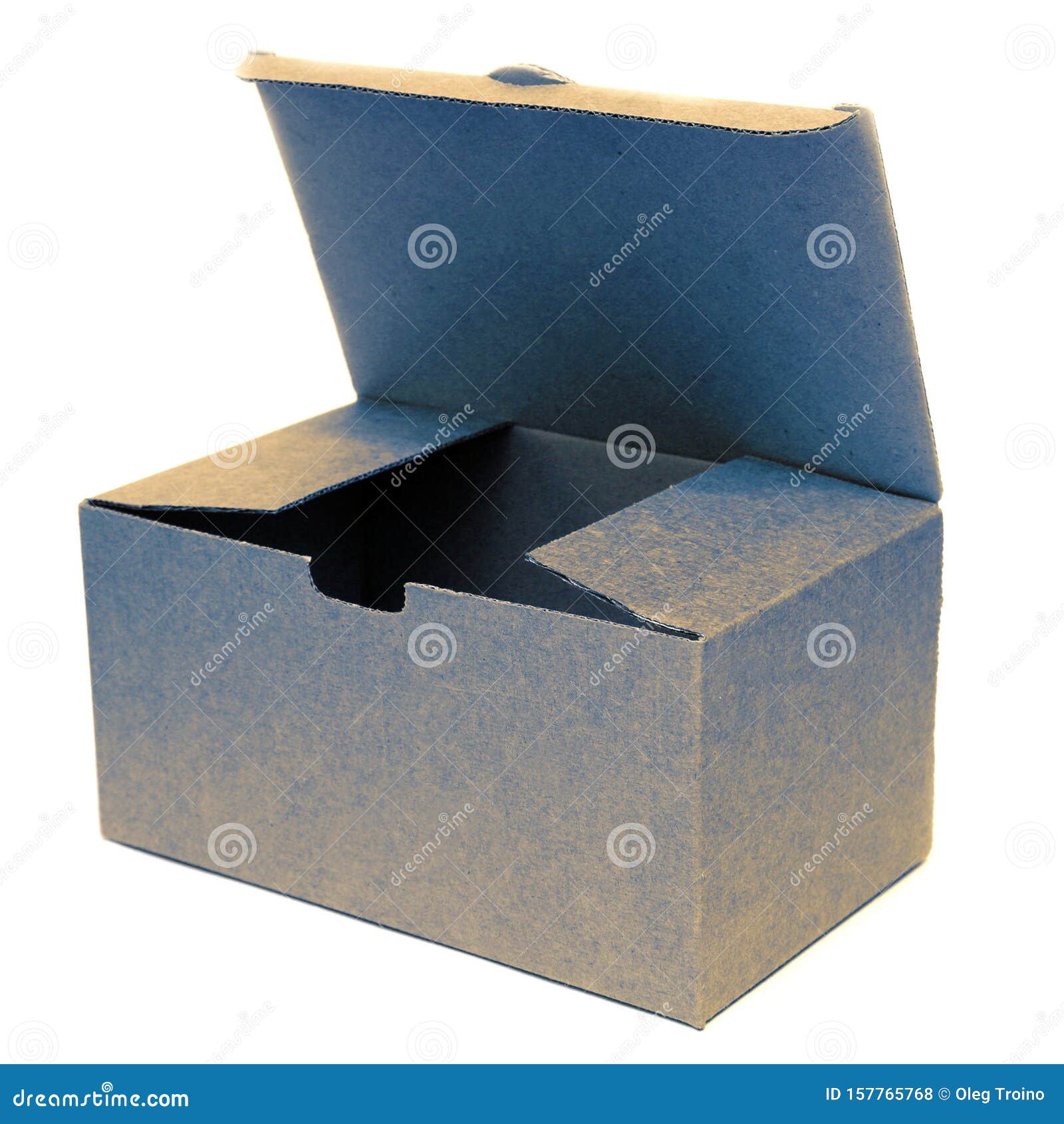 Open Empty Cardboard Box Isolated on White Background Stock Photo ...