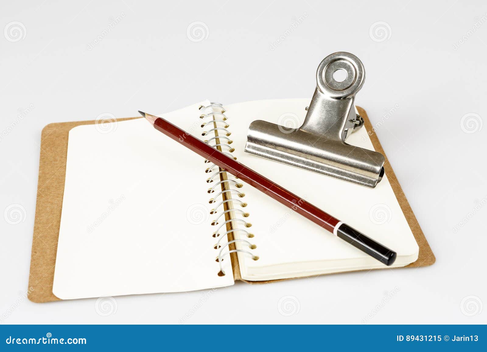 Open Empty Diary or Story Book with Pencil Stock Image - Image of ...