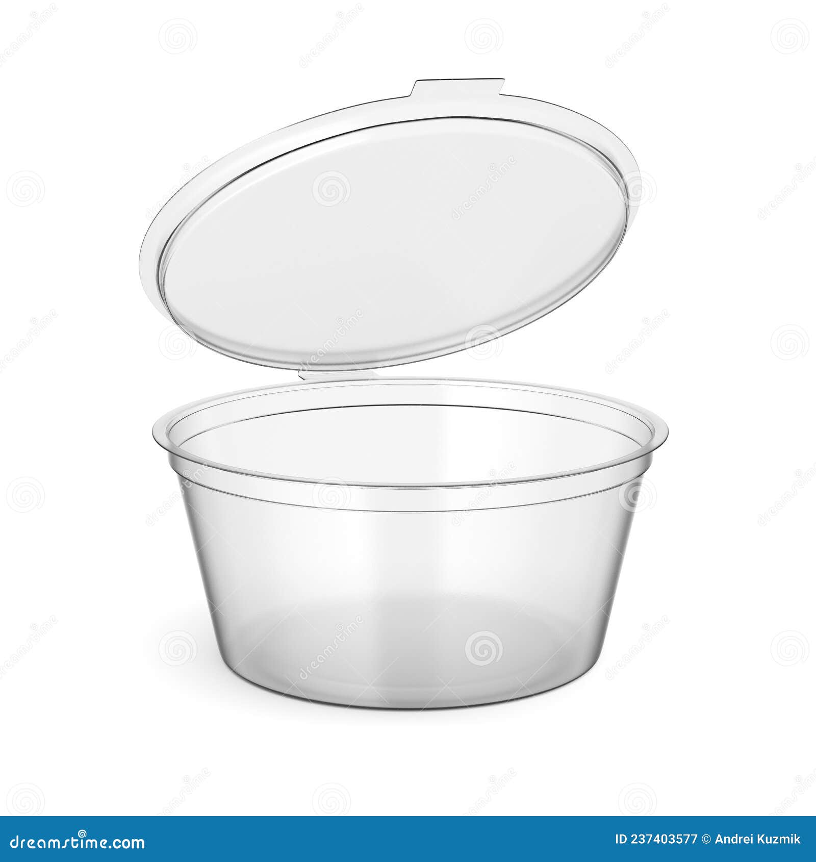 Open Empty Dip Container Isolated on White. 3D Rendering Stock ...