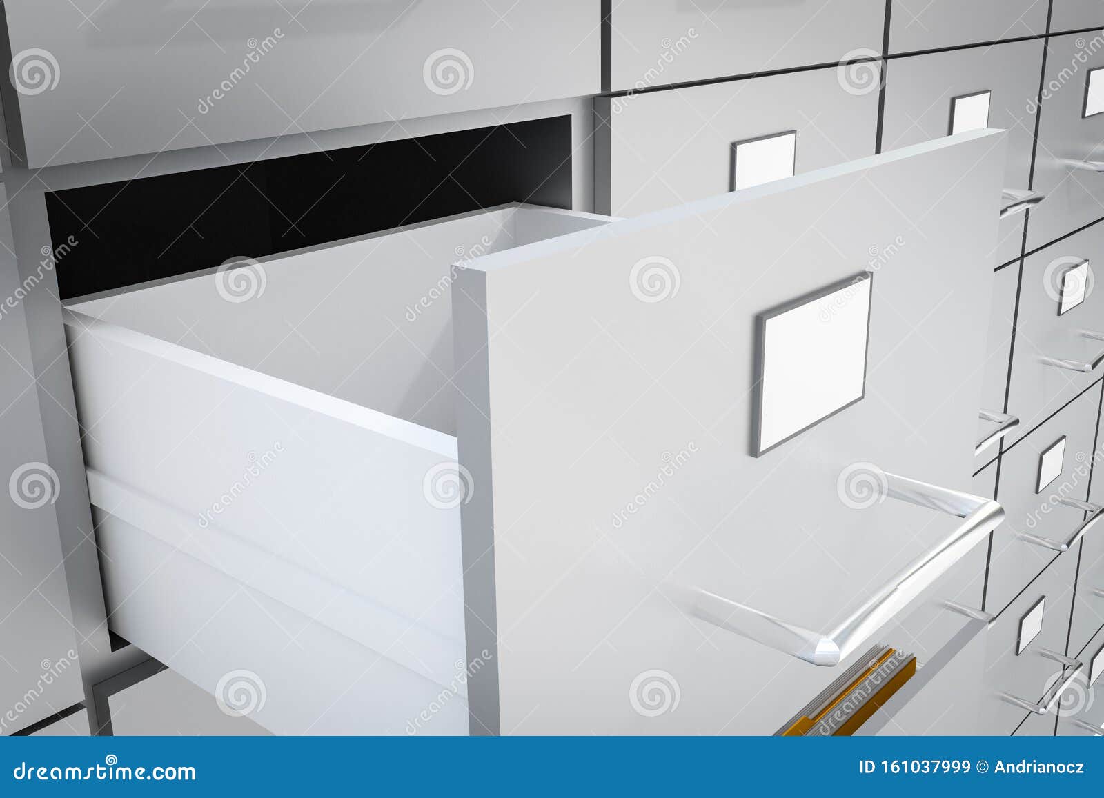 Open Empty Drawer of Cabinet - Administration Concept Stock ...