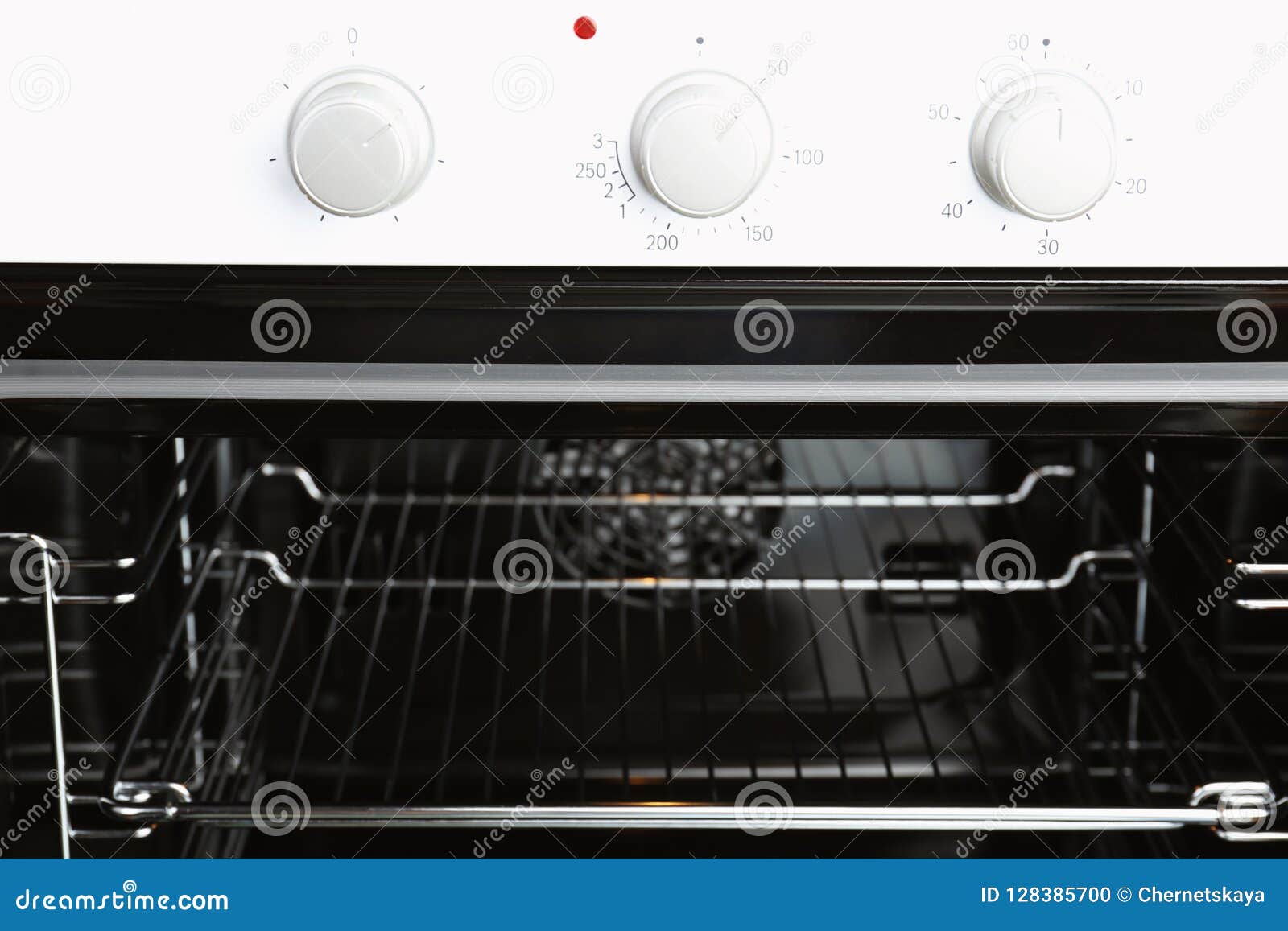 Open Empty Electric Oven with Rack Stock Photo - Image of home ...
