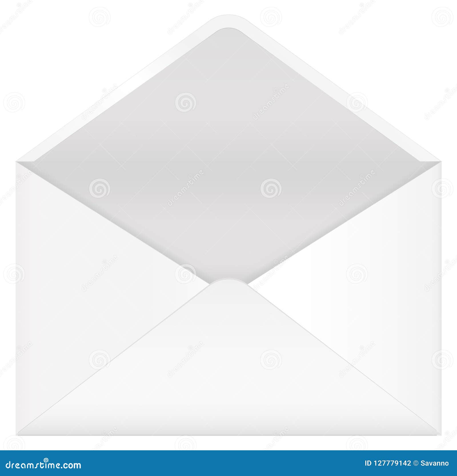 Open empty envelope stock vector. Illustration of vector - 127779142