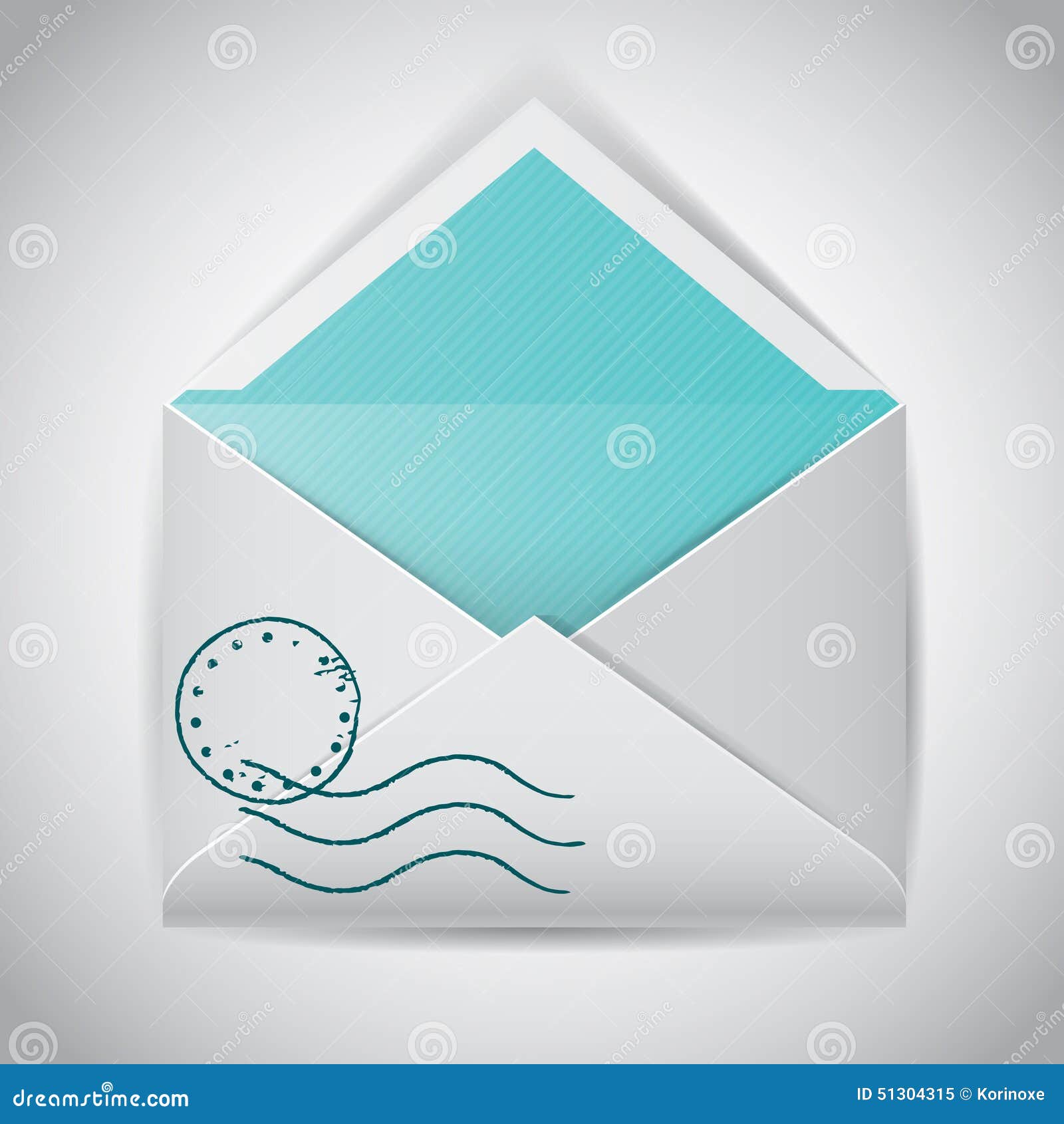 Open empty envelope stock vector. Illustration of design - 51304315