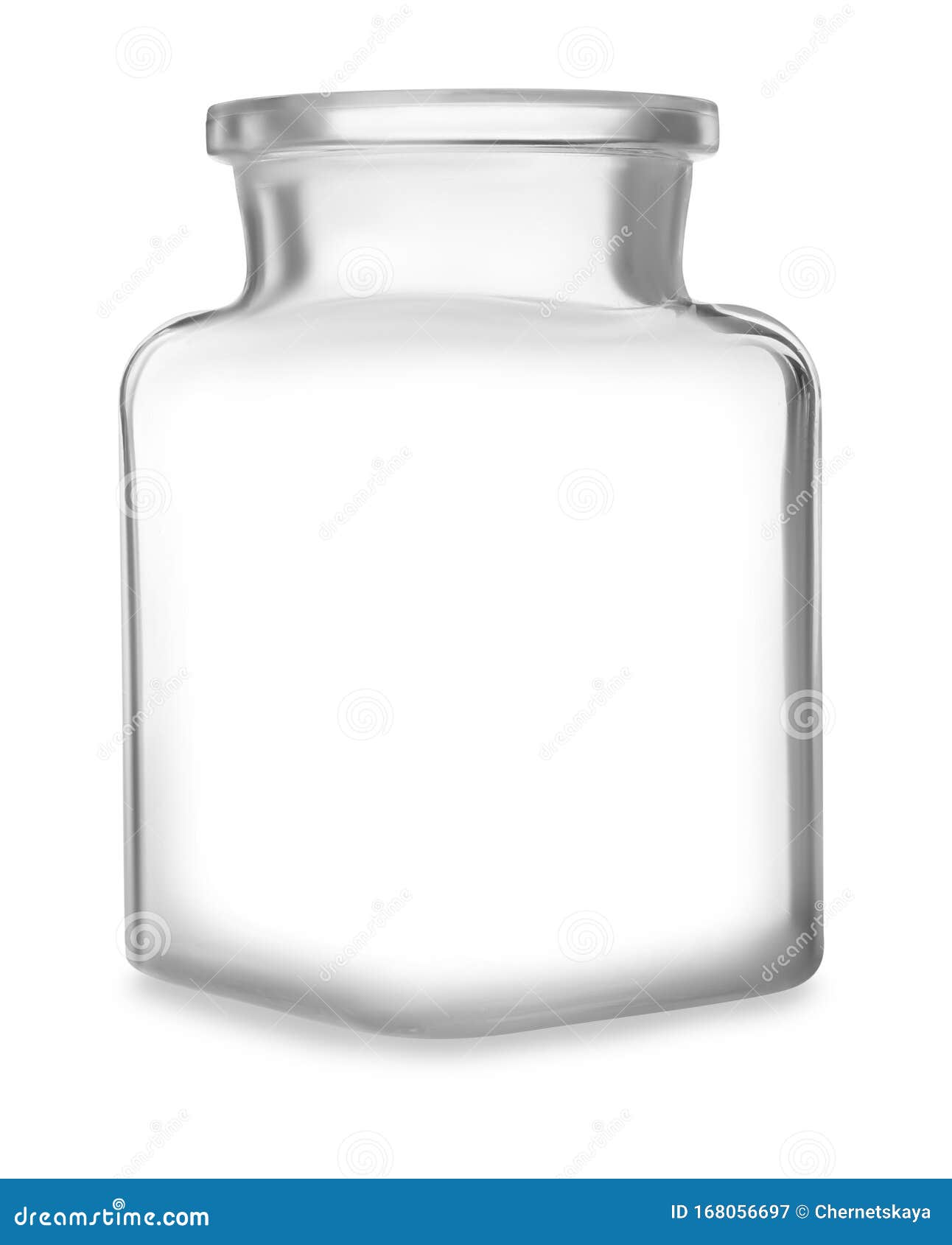 Open Empty Glass Jar Isolated Stock Illustration - Illustration of ...