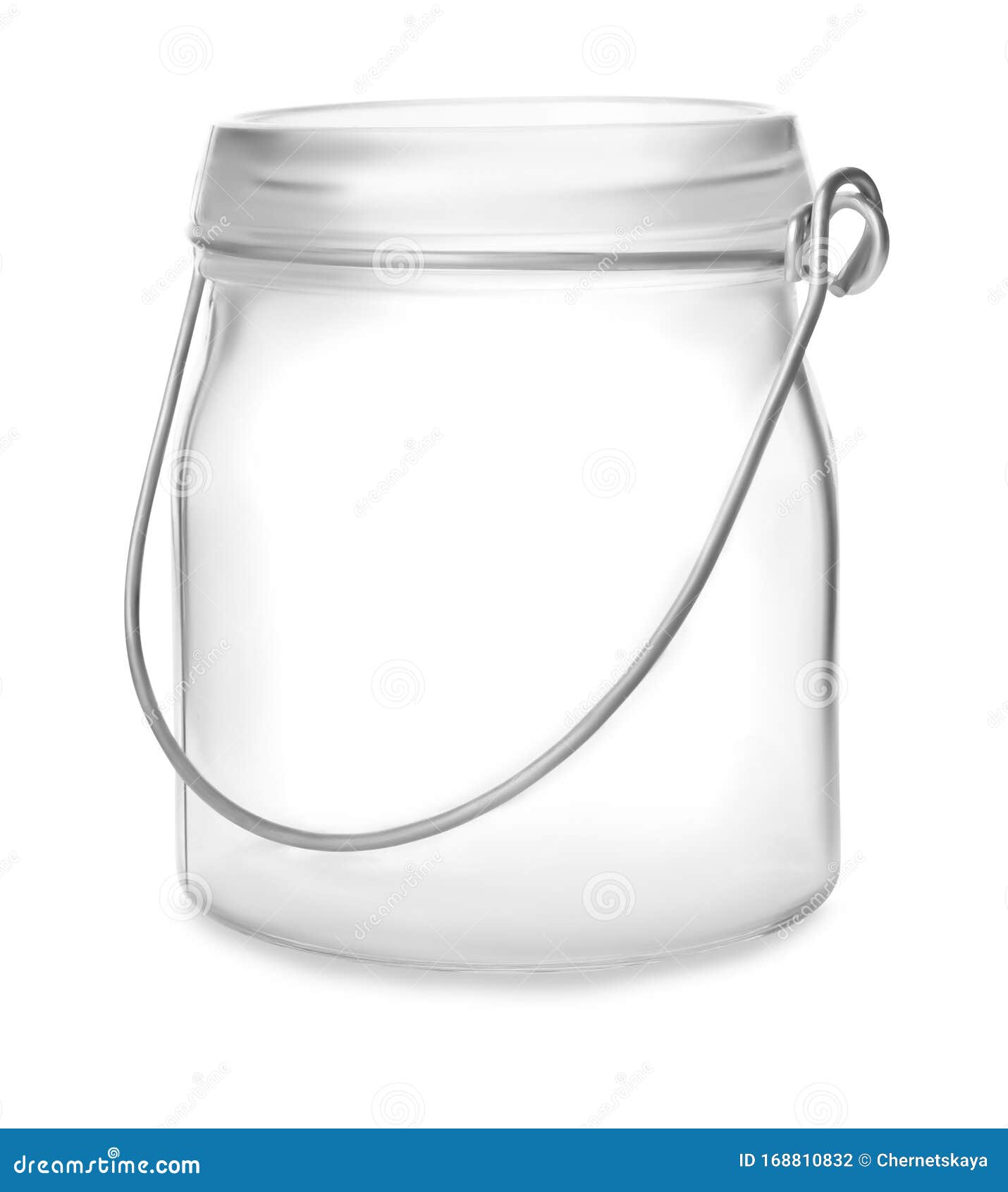 Open Empty Glass Jar Isolated Stock Photo - Image of domestic, object ...