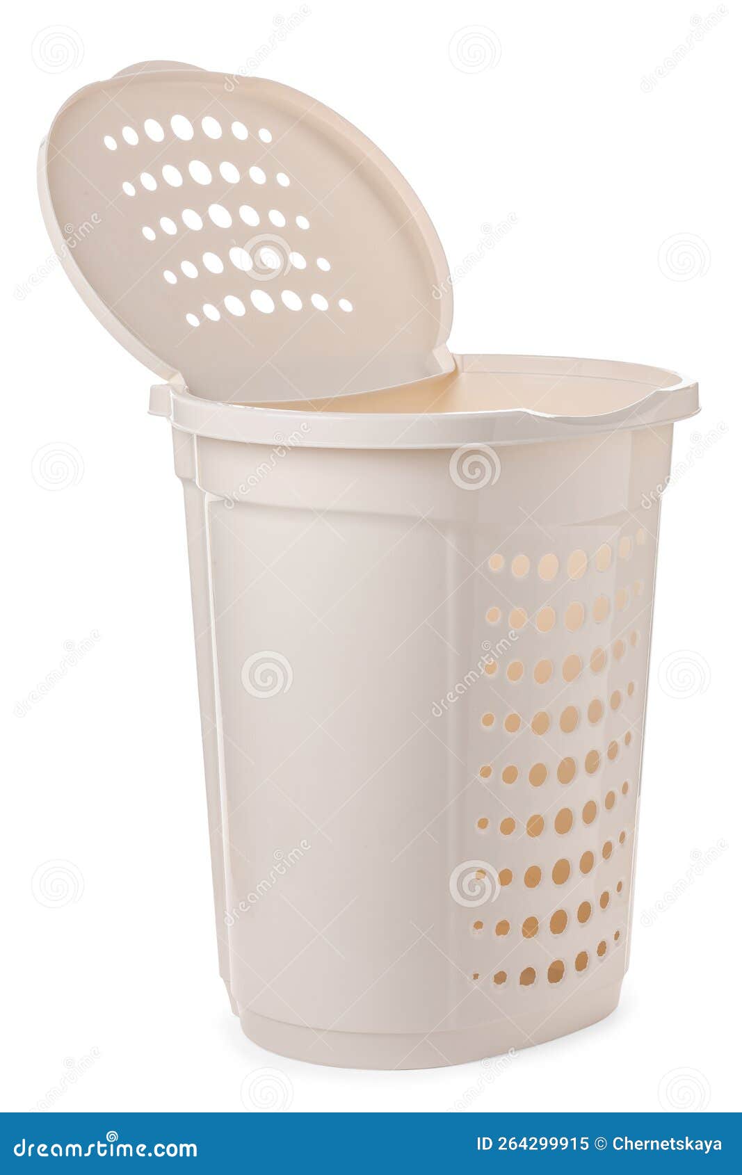 Open Empty Laundry Basket Isolated on White Stock Image - Image of ...