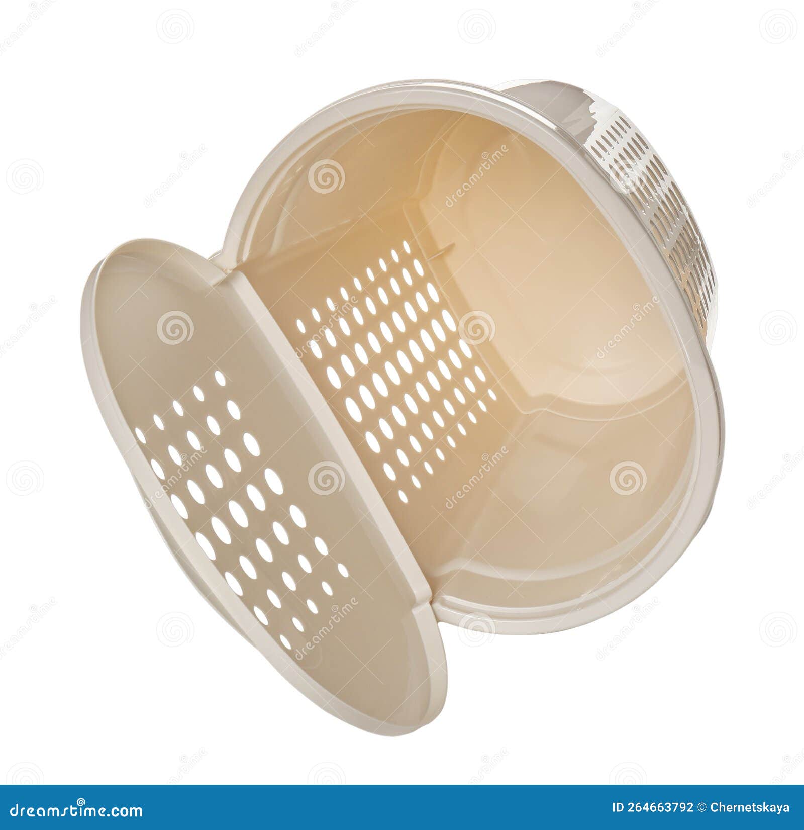 Open Empty Laundry Basket Isolated on White Stock Photo - Image of ...