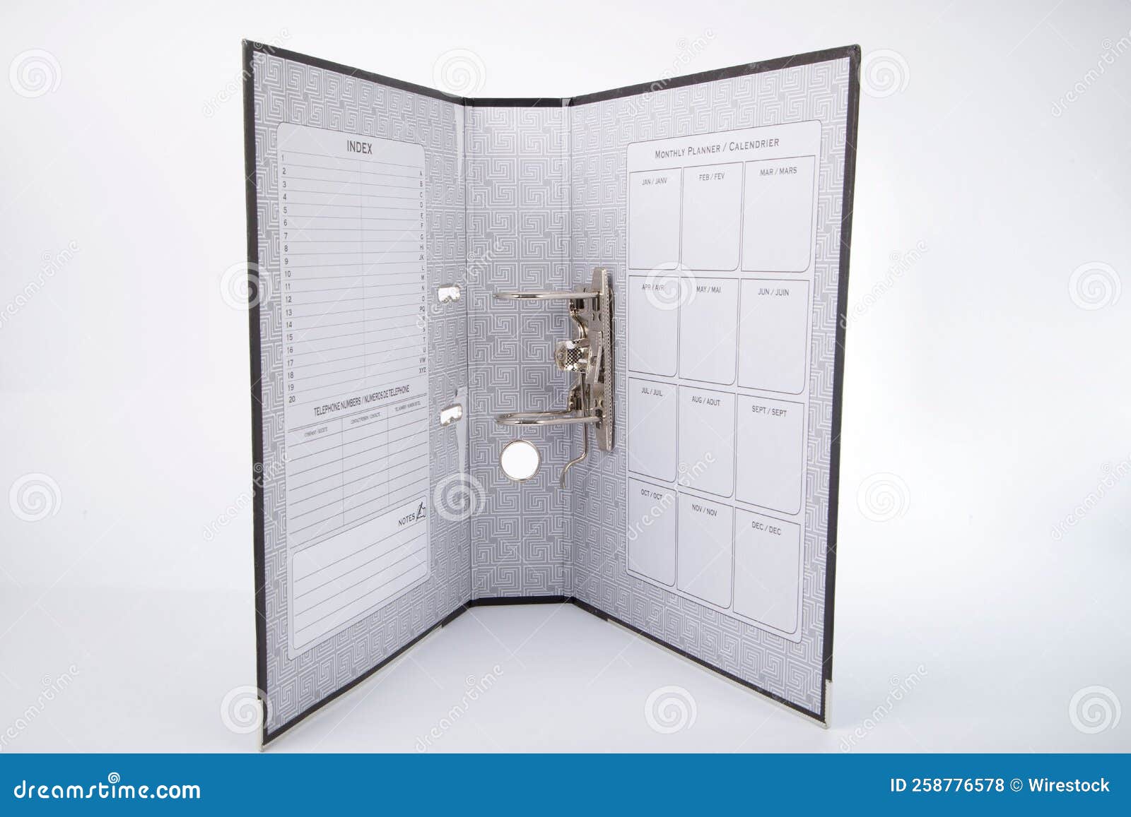 Open Empty Lever Arch File Isolated on White Background with Space for ...