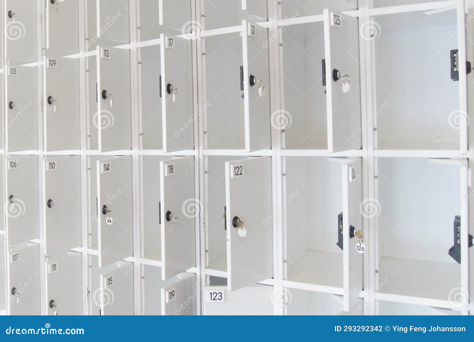 The Luggage Storage In An Airplane Above The Seats. The Flaps Of The ...