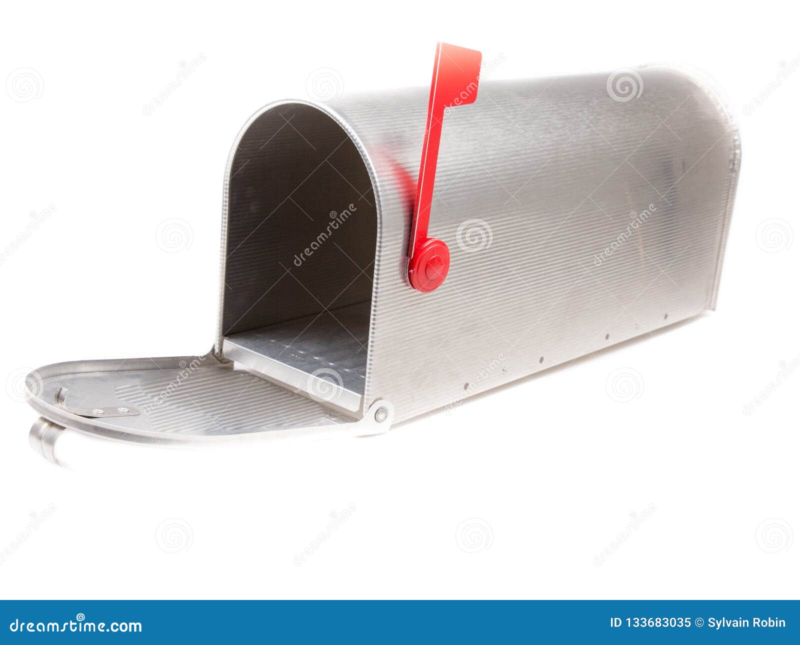 Open Empty Mailbox on a White Background Stock Image - Image of postage ...
