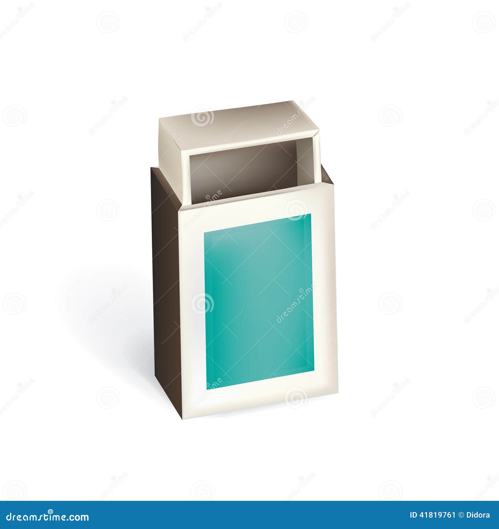 Open Empty Match Box Isolated Stock Vector - Illustration of household ...