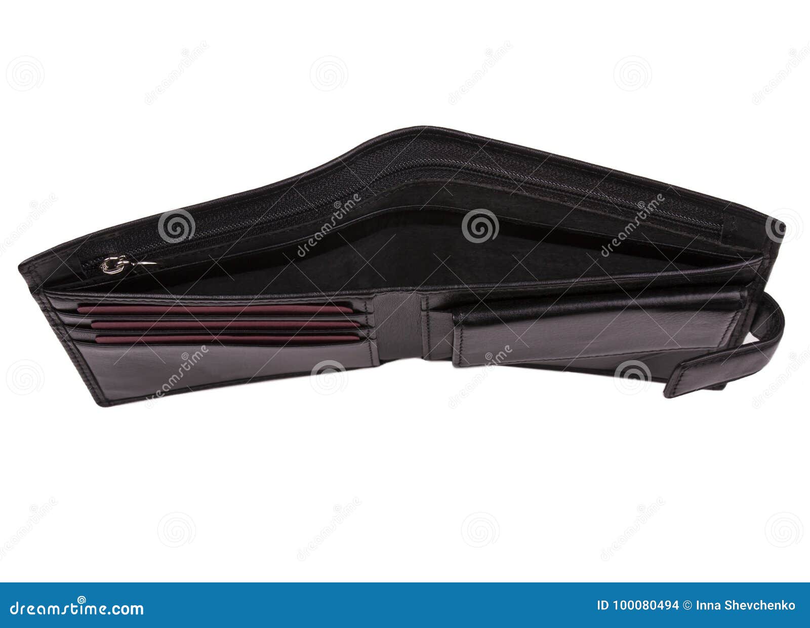 Open an empty men`s wallet stock photo. Image of open - 100080494