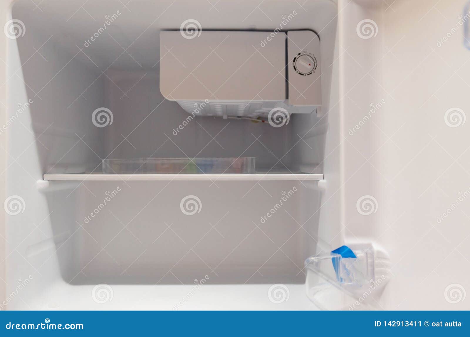 Open Empty New White Refrigerator Inside Fridge with Shelves Stock ...