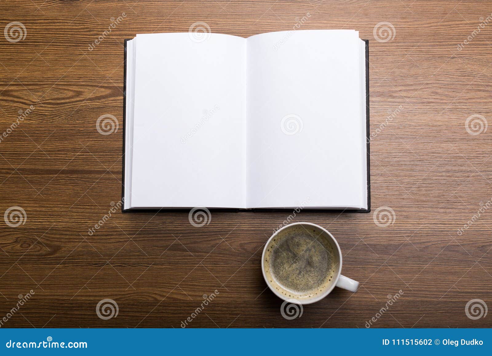 Open Empty Notebook on Table Stock Photo - Image of paper, closeup ...