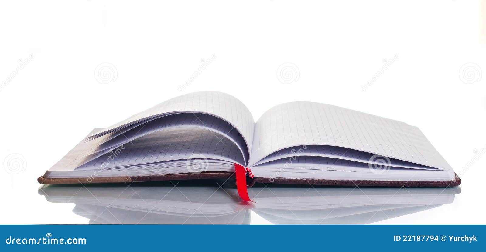 Open Empty Notepad Isolated on White Stock Photo - Image of diary ...