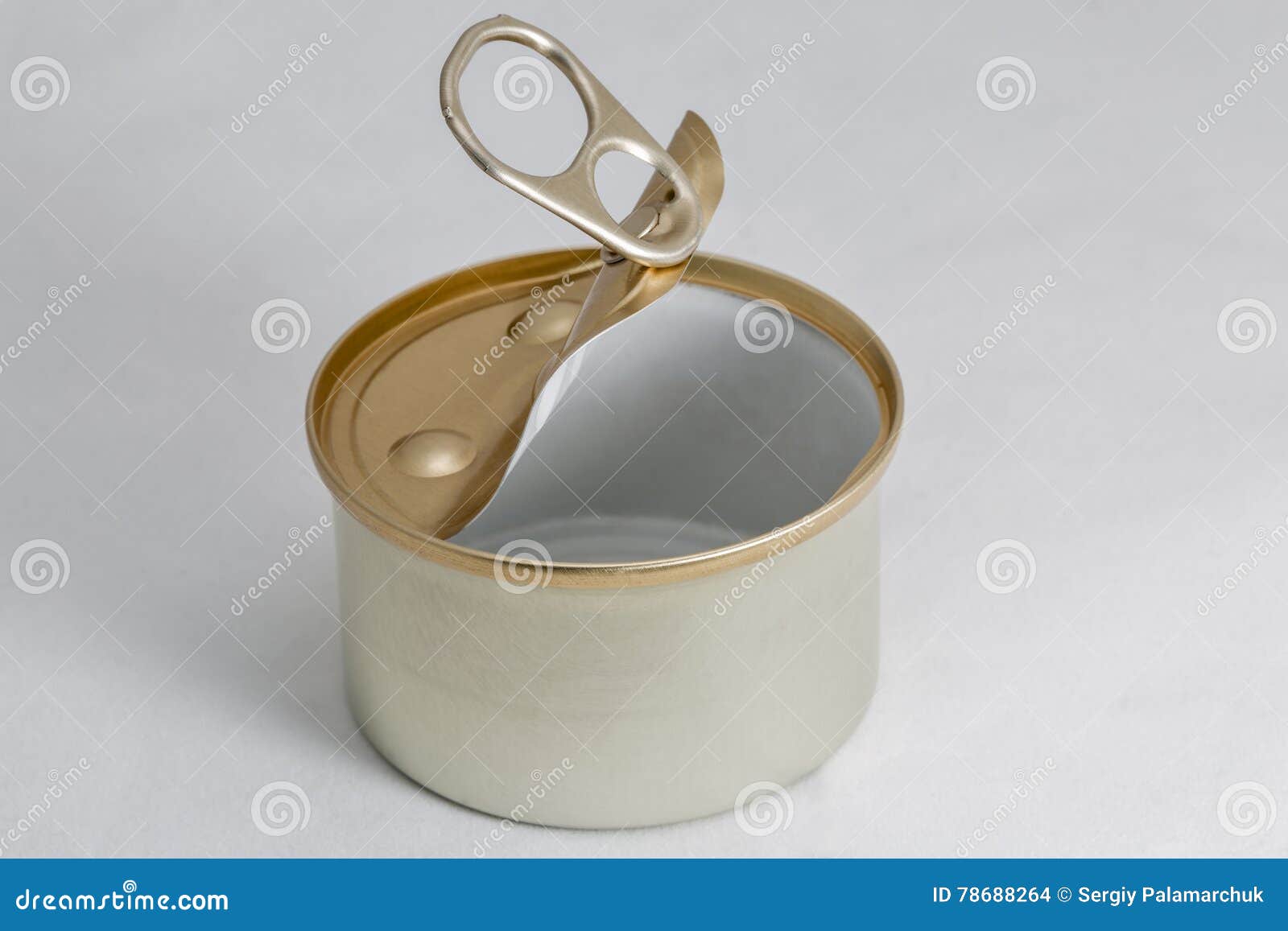 Open Empty Pet Food Can on White Background Stock Photo - Image of copy ...