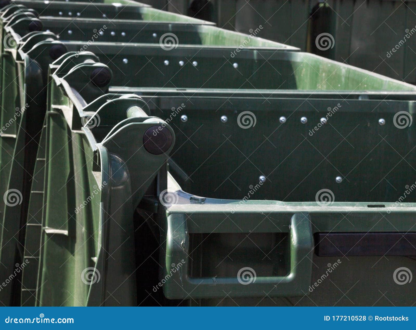 Open Empty Plastic Waste Containers Stock Photo - Image of pickup ...