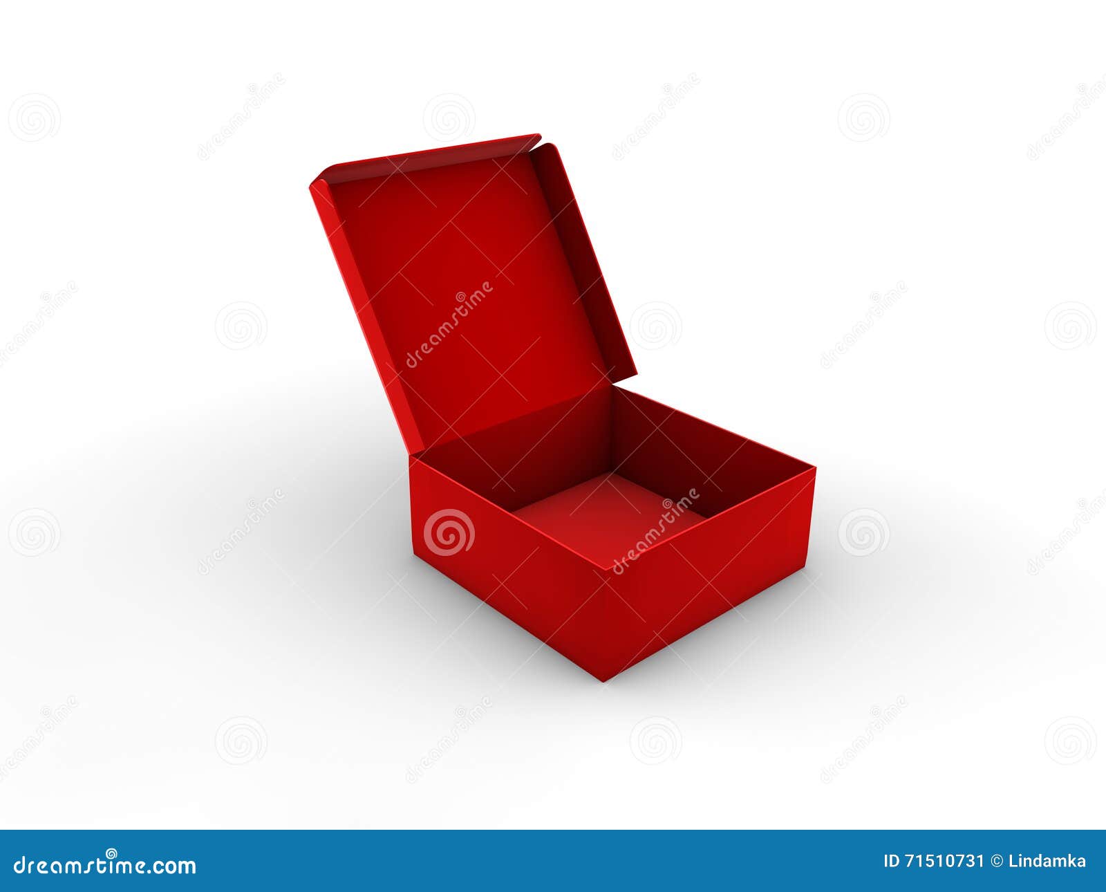 Open empty red box. stock illustration. Illustration of flap - 71510731